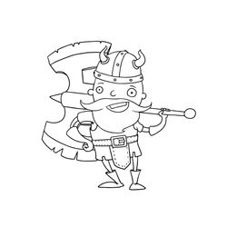 Dibujos de Vikingo para colorear y pintar