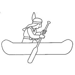 Dibujos de Canoa para colorear y pintar