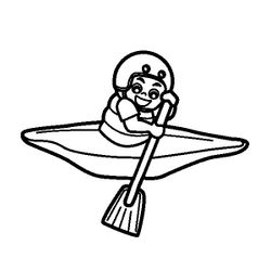 Dibujos de Canoa para colorear y pintar