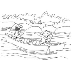 Dibujos de Canoa para colorear y pintar